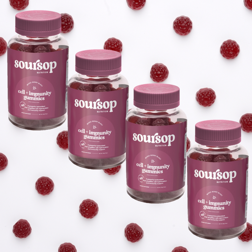Remission Bundle - Mixed Berry Blast Gummies (4 Pack) – Soursop Nutrition